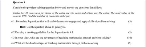 Solved Consider The Problem Solving Question Below And Chegg