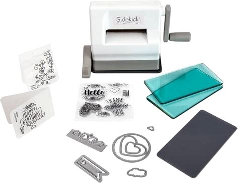 Sizzix Sidekick Die Cut And Embossing Starter Kit Bundle White And Grey