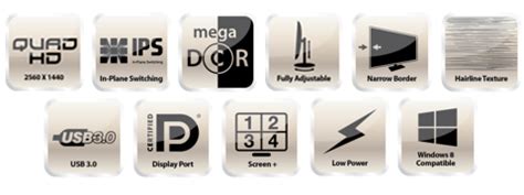 AOC Q2778VQE 27 Quad HD 2560x1440 Monitor 1ms Response Time HDMI DisplayPort DVI D VGA VESA