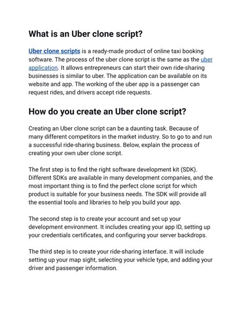 Ppt What Is An Uber Clone Script Powerpoint Presentation Free