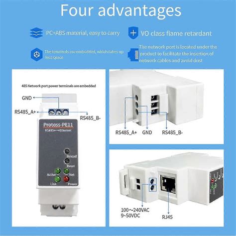 rs485 to ethernet converter for modbus tcp rtu support with mqtt