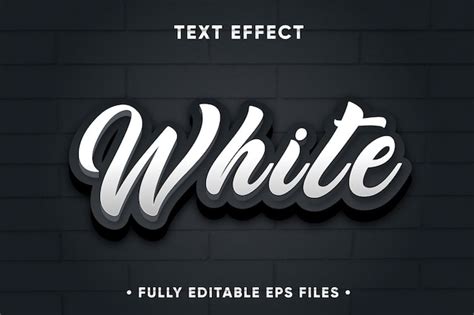 Premium Vector Editable White Text Effect With Black Background