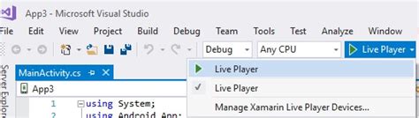 Xamarin Only Xamrin Live Player Stack Overflow
