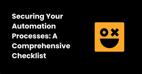 Automation Security Checklist Checklistgg