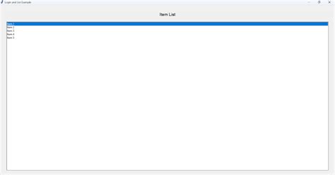 Login Page With Listbox