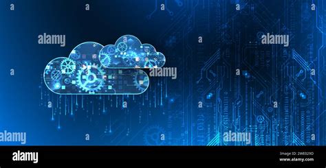 Cloud Computing Conceptabstract Connection Technology Background Hand Drawn Vector Stock