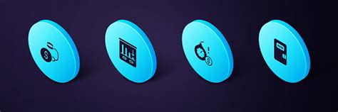 아이소메트릭 감옥 감방 문 돈 폭탄 달러 위기 파이 차트 인포그래픽 및 부채 공을 동전 아이콘에 연결하세요 벡터 3차원 형태에 대한 스톡 벡터 아트 및 기타 이미지 Istock