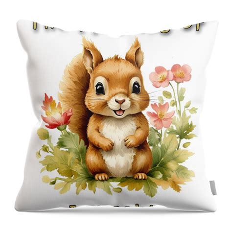 The Meaning Of Loveable Squirrel Post Art Throw Pillow By Sandra Young Servis Sandra Young