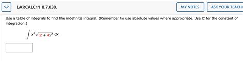 Solved Larcalc11 8 7 030 My Notes Ask Your Teache Use A