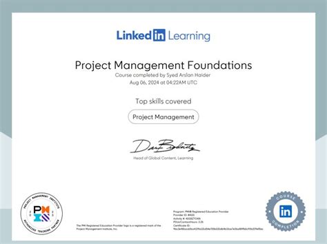 Today I Completed The Course Project Management Foundations On Linkedin Learning Well Spent 3