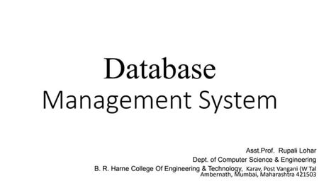Introduction Of Dbms Pptx Databases Computer Software And