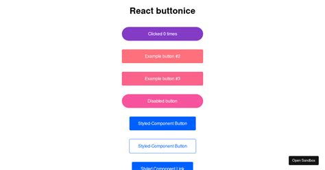 React Button Nice Examples Codesandbox