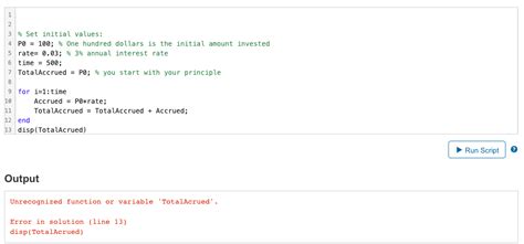 Solved Fix The Program In Matlab So That Program Runs Chegg