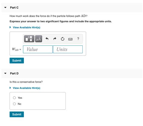 Solved A Particle Moves From A To D In Figure While Chegg