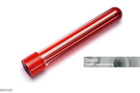클리핑 경로가 있는 흰색 배경에 빨간색 플러그가 분리된 테스트 튜브 시험관에 대한 스톡 사진 및 기타 이미지 시험관 피 흰색 배경 Istock