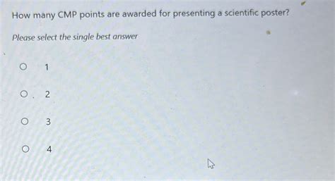 How Many Cmp Points Are Awarded For Presenting A