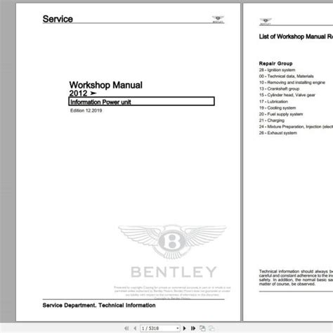 Bentley Continental Gt 2004 2010 Workshop Manual And Wiring Diagrams