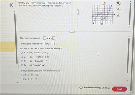Solved Identify Any Relative Maxima Or Minima And Intervals