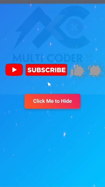 Click To Hide Html Css Trending Coding Javascript Short Viral Youtube
