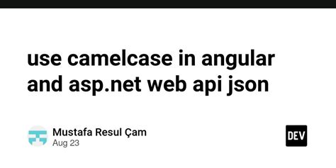 Use Camelcase In Angular And Asp Web Api Json Bbfc3e Developer Javascript