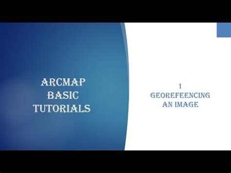 Georeferencing ArcMAP YouTube