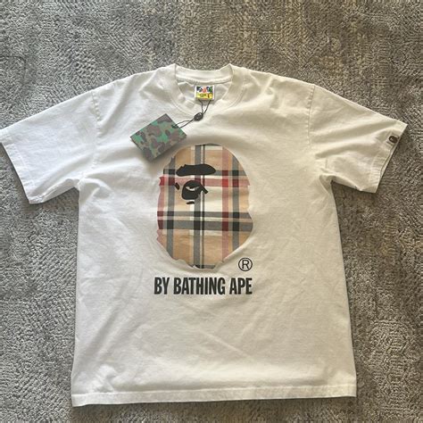 Bape Burberry Tee Size L Brand New Shipped Next Day Depop