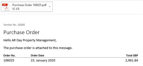How To Send A Purchase Order From Microsoft Dynamics Nav Mercurius It