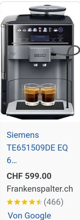 Kaffee Vollautomat Siemens EQ6 Plus S100 | Kaufen auf Ricardo