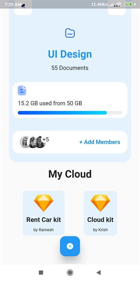 github rameshmj23 cloud storage app ui simple ui for cloud storage app