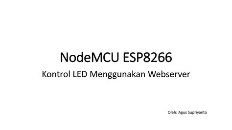SOLUTION NodeMCU Esp LED Control Using Web Server Studypool