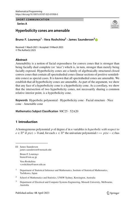 Pdf Hyperbolicity Cones Are Amenable