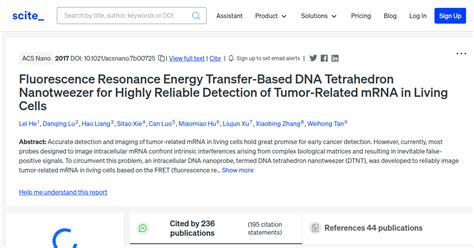 Fluorescence Resonance Energy Transfer Based Dna Tetrahedron Nanotweezer For Highly Reliable