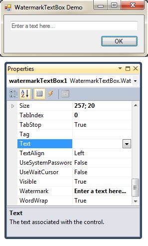 Watermarktextbox Control Visual Studio Marketplace