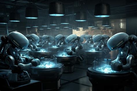 Robotic Assembly System Premium Ai Generated Image