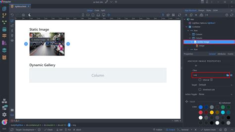 using the lightbox component image galleries and animations wappler