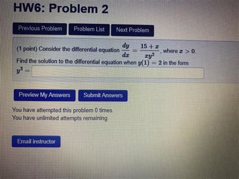 Solved Hw6 Problem 2 Previous Problem Problem List Next