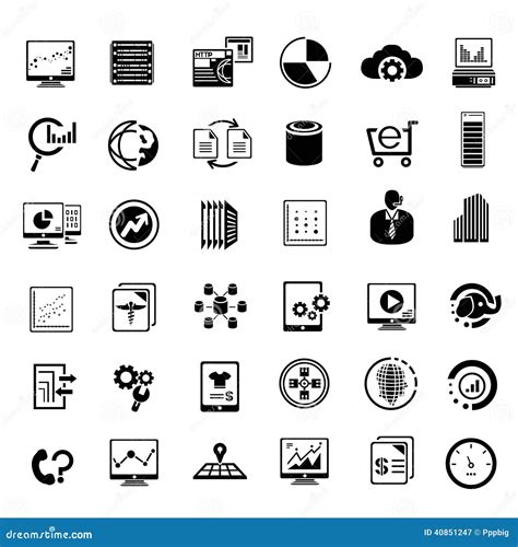 big data and data analytics icons stock illustration illustration of