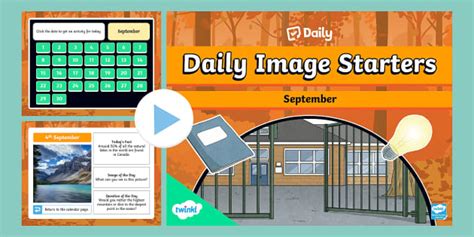 KS Twinkl Daily Images Morning Work September PowerPoint