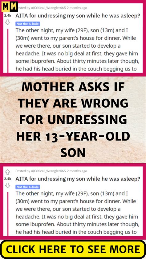 Mother Asks If They Are Wrong For Undressing Her Year Old Son To My Parents Mom And Dad