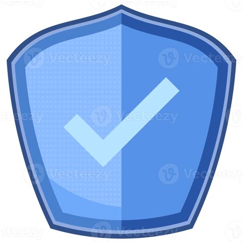 Check Mark Shield Icon Flat Design PNG
