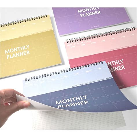 2young Simple 18 Month Undated Monthly Desk Planner