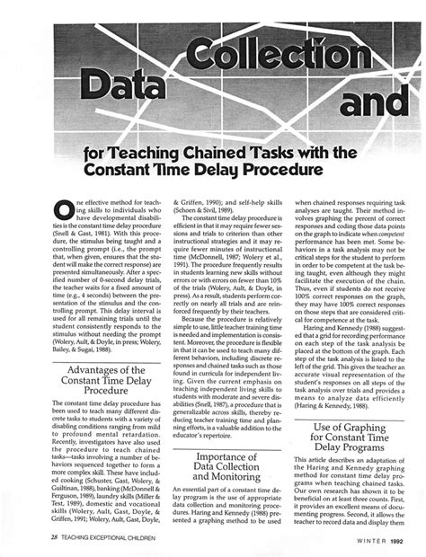 Pdf Data Collection And Graphing Method For Teaching Chained Tasks With The Constant Time