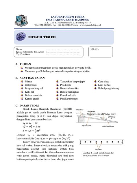 Ticker Timer Pdf