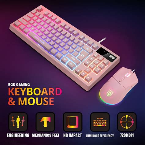RGB Gaming Keyboard And Mouse Combo Keys Gaming Keyboard Wired RGB Backlit Gaming Keyboard