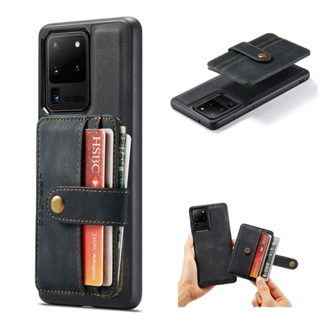 삼성 갤럭시 S20 제이시 Rfid 차단 방지 방지 자기 Pu Tpu 전화 케이스 카드 슬롯 블랙
