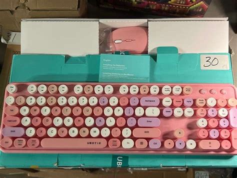 Ubotie Pink Shade Wireless Keyboard And Mouse Set S801ag C 104 Key With