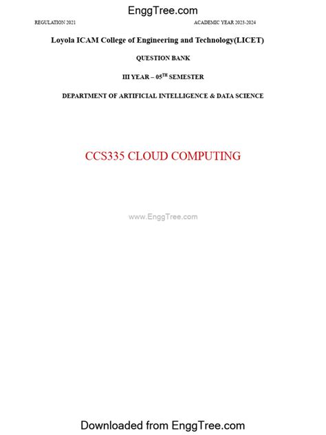 Cc Notes Pdf Cloud Computing Peer To Peer