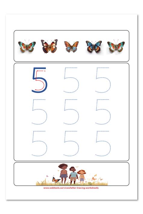 Number 5 Tracing Worksheet Tracing Worksheets Letter Tracing