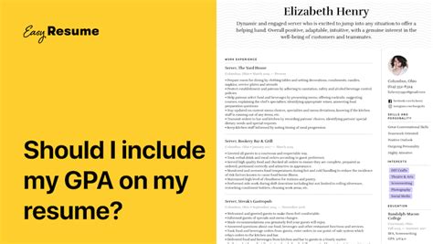 Should I Add My Gpa On My Resume In 2025 Tips And Examples Easy Resume