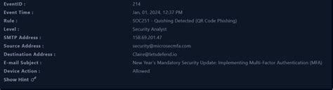 Soc251 — Quishing Detected Qr Code Phishing Letsdefend By Mayur